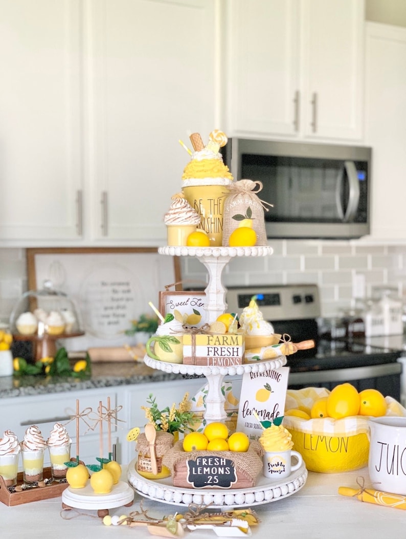 Lemon Scoop Farm Fresh Lemons Faux Lemon Faux Whip Home Decor Lemon ...