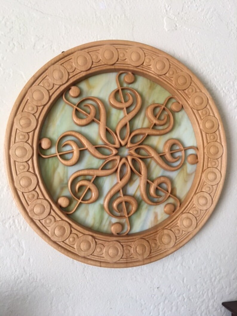 Treble Clef Mandala With Stained Glass - Etsy