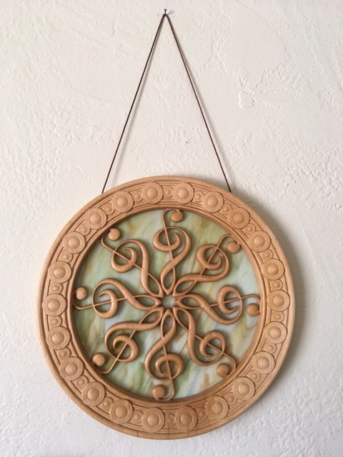 Treble Clef Mandala With Stained Glass - Etsy