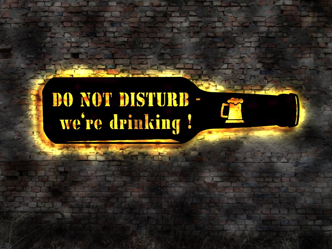 LED Sign Do Not Disturb Beer Drinking - Etsy