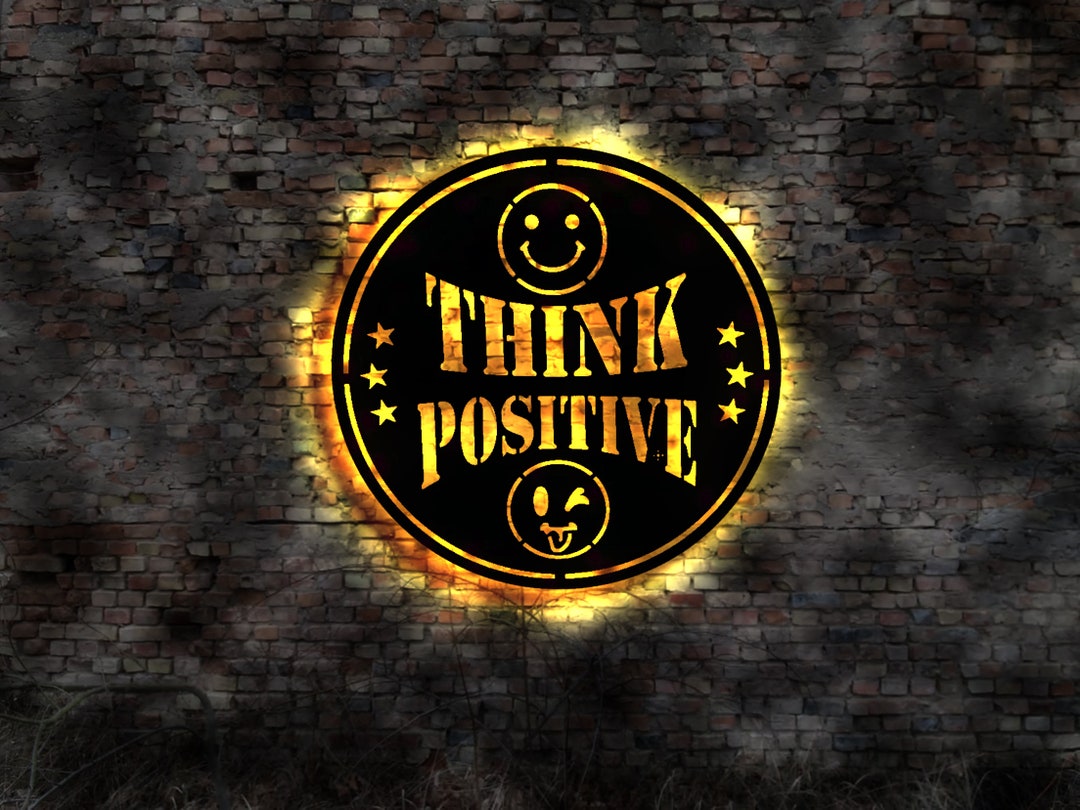 Illuminated Sign Think Positive Sign LED Sign Promotional Gift Gift ...
