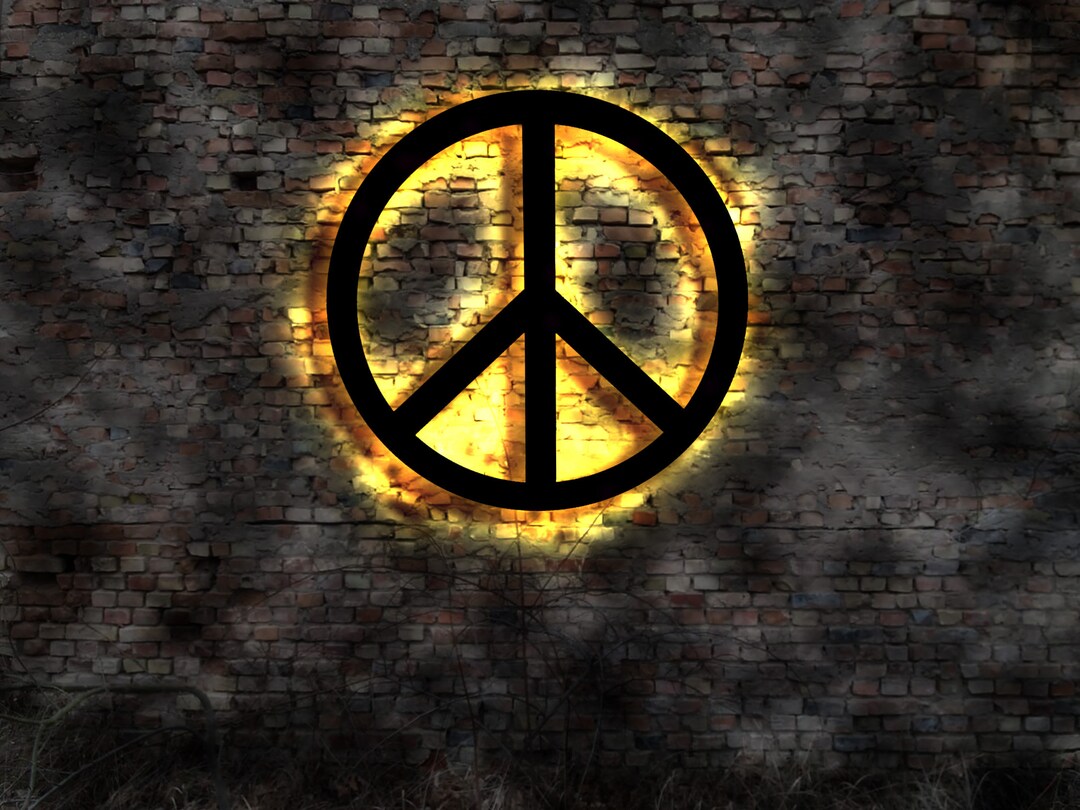Peace Sign Symbol No Sticker Patch Sticker Picture Mural Deco Tattoo ...