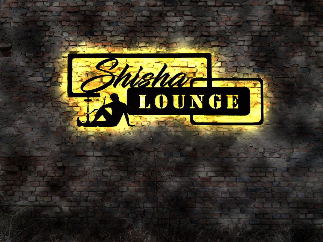 Shisha Bar LED Wall Picture Decoration Water Pipe Book Fragrance ...