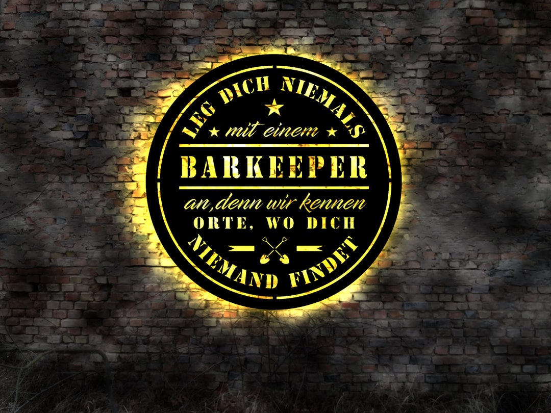 Bartender Neon Sign Rum Rum Bottle Barrel No Glasses Drink Bottle ...