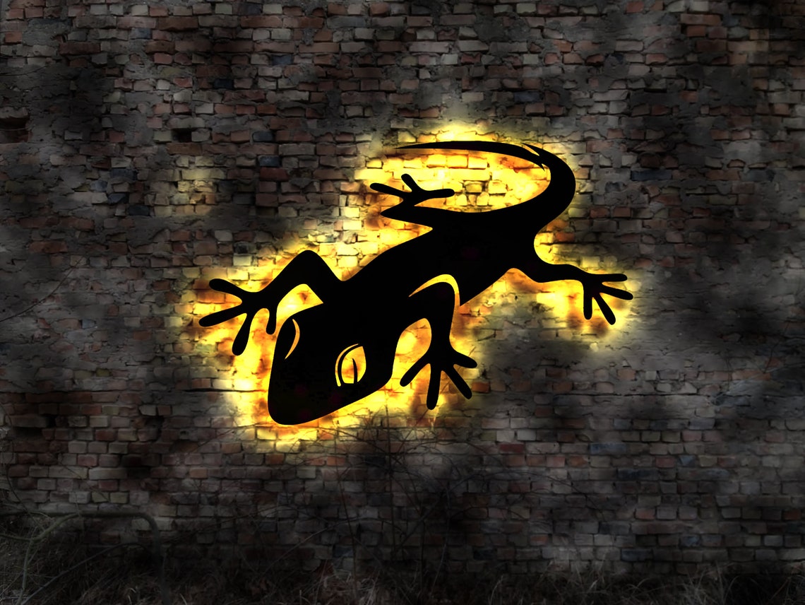 Gecko Animal Mural Zoo Light Sign Animal - Etsy