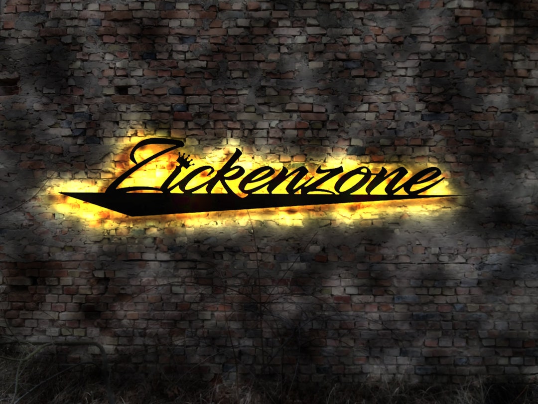 LED Neon Sign Zigzag Zone Teenager Zig Sign Canopy Decoration Wood ...