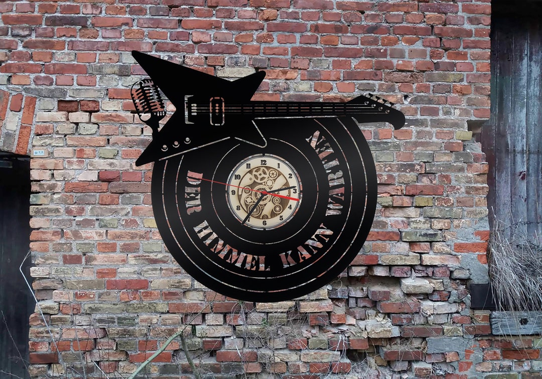 Wall Clock Clock Wooden Clock Clocks Dial Heaven Can Wait Text - Etsy