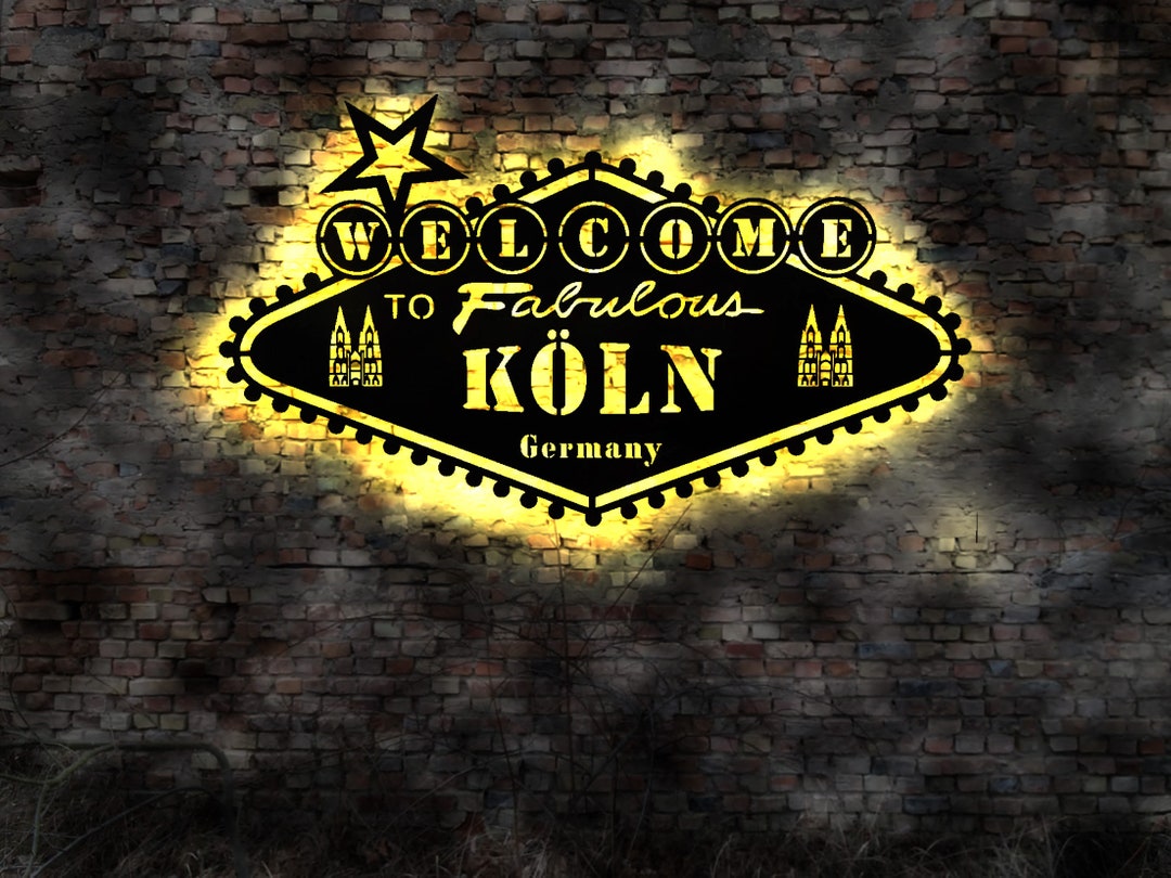 Cologne Neon Sign No Neon Sign Neon Sign Book Skyline Doormat Picture ...