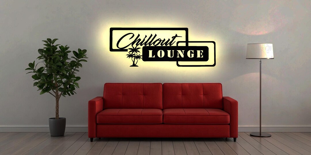 LED Image Neon Sign Chillout Lounge Chilling Chillzone - Etsy
