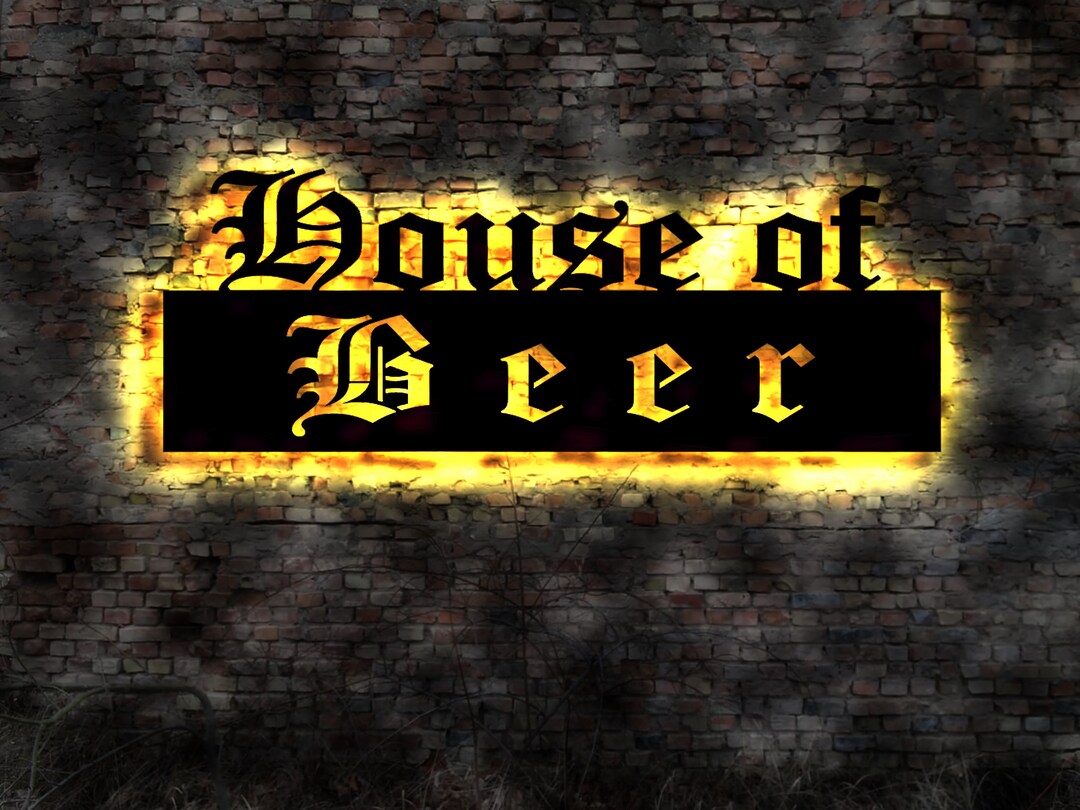 House of Beer Beer Beer Glass Bar Drinking Sign No Metal Sign Sign ...