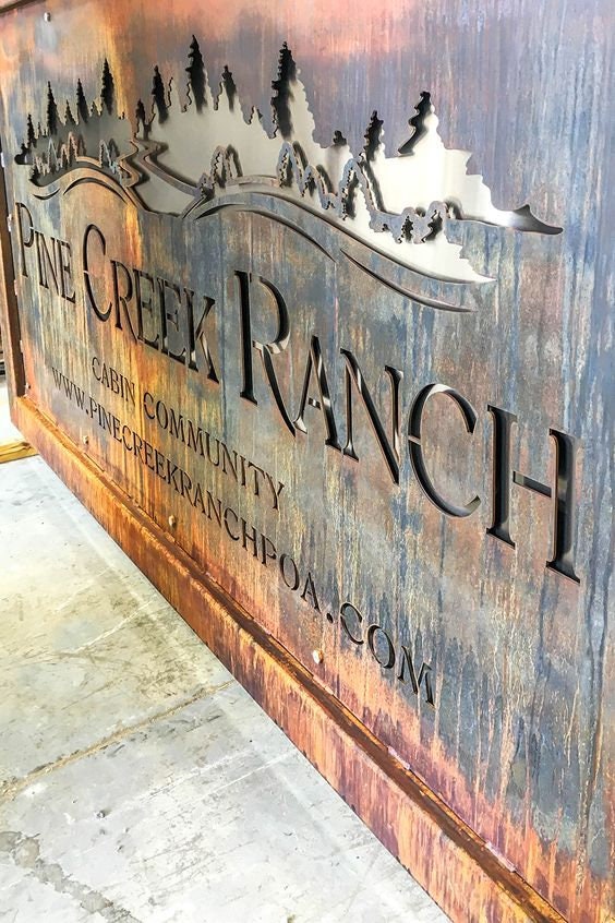Custom Rusted Metal Sign Personalized Metal Signs Farm Signs Farm Signs ...