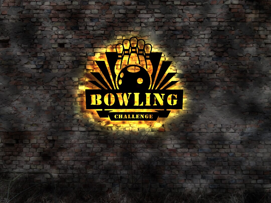Bowling Mural Picture Decoration Balls Bowling Alley Book Sticker Wall ...