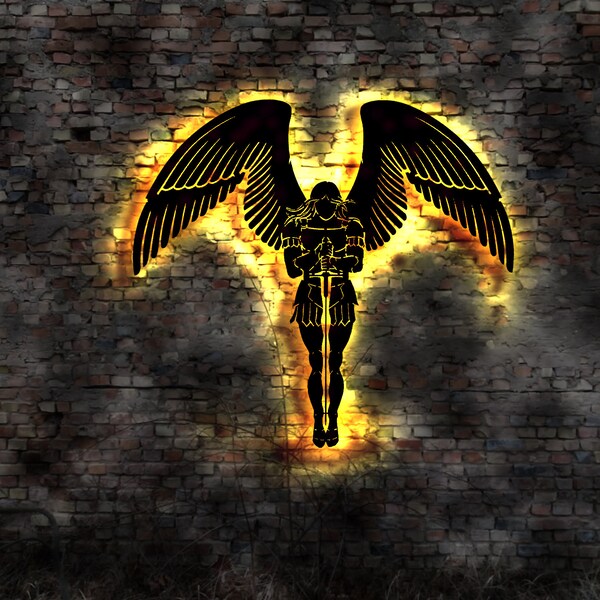 Archangel Michael Shield Wall Art - Etsy