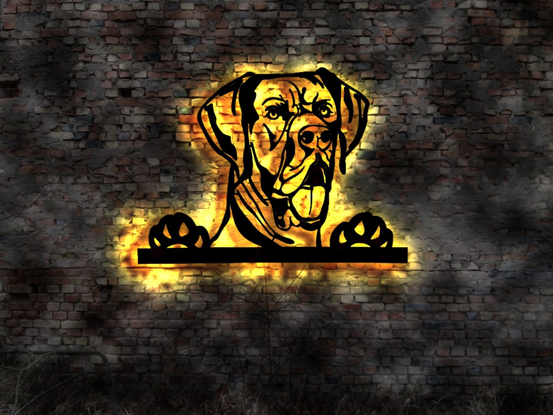 Great Dane LED Wall Picture Made of Wood Puppy Puppy Book Dog Breeding ...