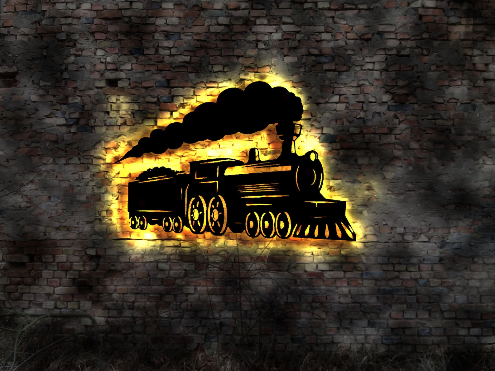 Steam Locomotive Locomotive Railway Sign Conductor Station Model ...