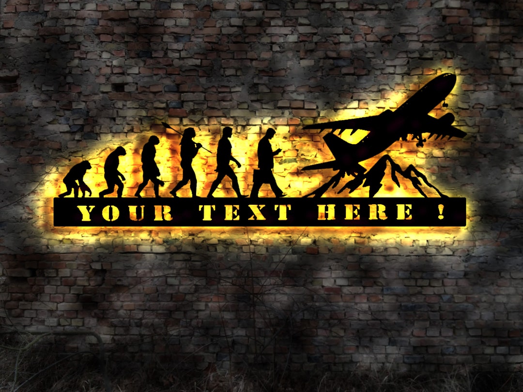 LED Mural Airplane Airliner Pilot Travel Agency Sign Display Model ...