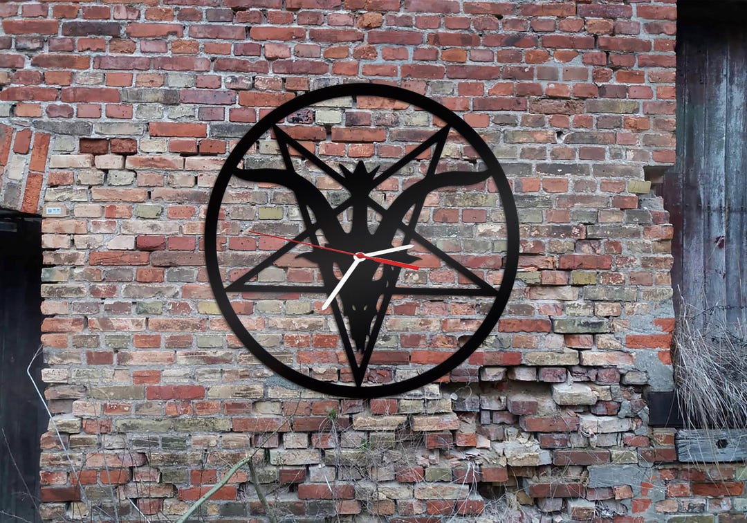Wall Clock Figure Devil Antiquity Devil Satan Gothic Altar Ritual - Etsy