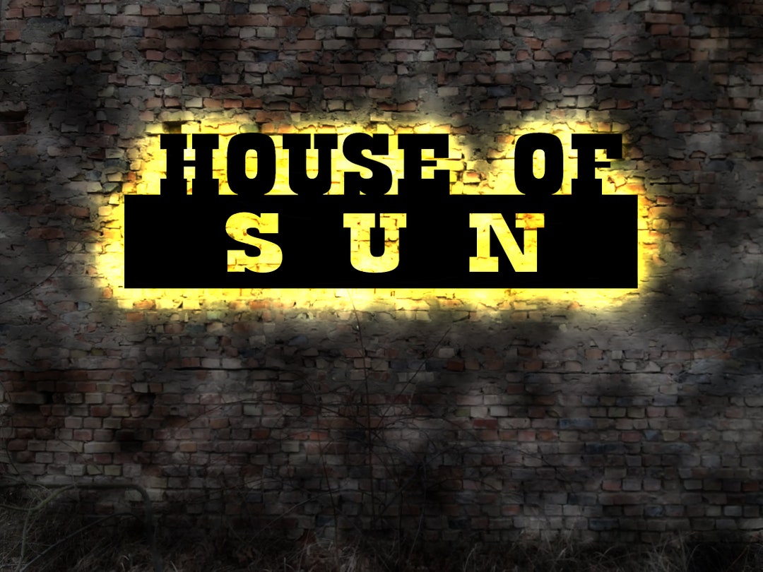 House of Sun Sign Solarium Decoration Sunbed Sun PV System Company Sign ...