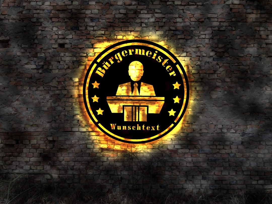 Mayor Best in the World City Village Municipality Book Illuminated Sign ...