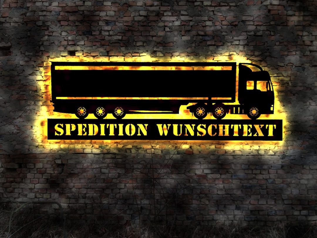Forwarding Company Semi-trailer 40-tonner Illuminated Sign Neon Sign ...
