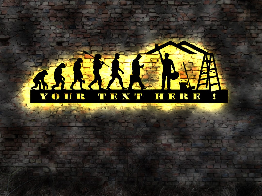 LED Wall Picture Decoration Caretaker Service Sign Evolution Facility ...