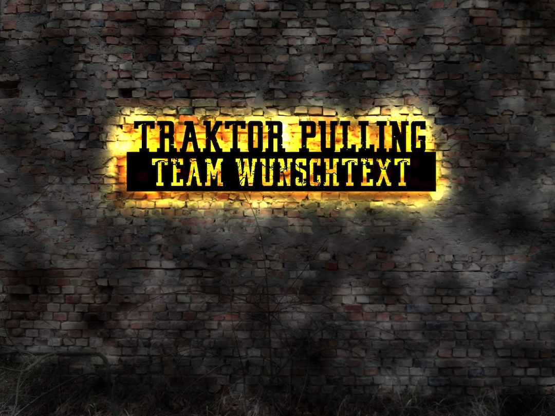 Tractor Pulling Illuminated Sign Advertising No Neon Illuminated Sign ...