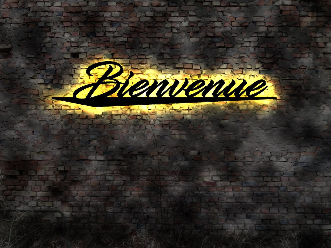 Bienvenue Signe Sign LED Light Sign Welcome - Etsy