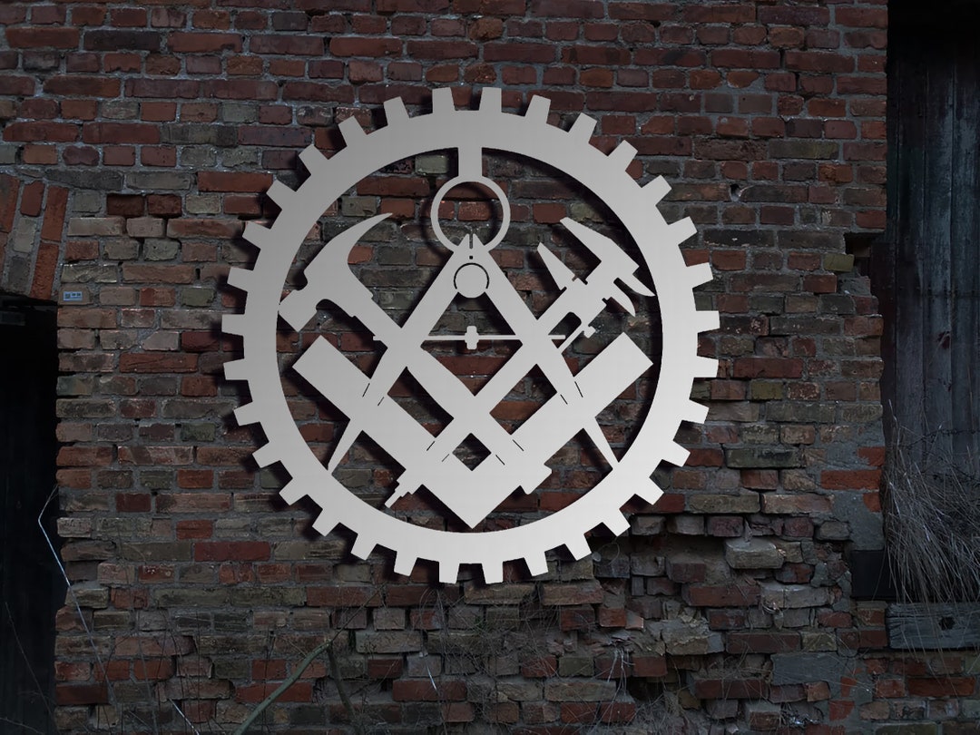 Stainless Steel Wall Picture Sign Mechanic Guild Sign Round Guild Sign ...