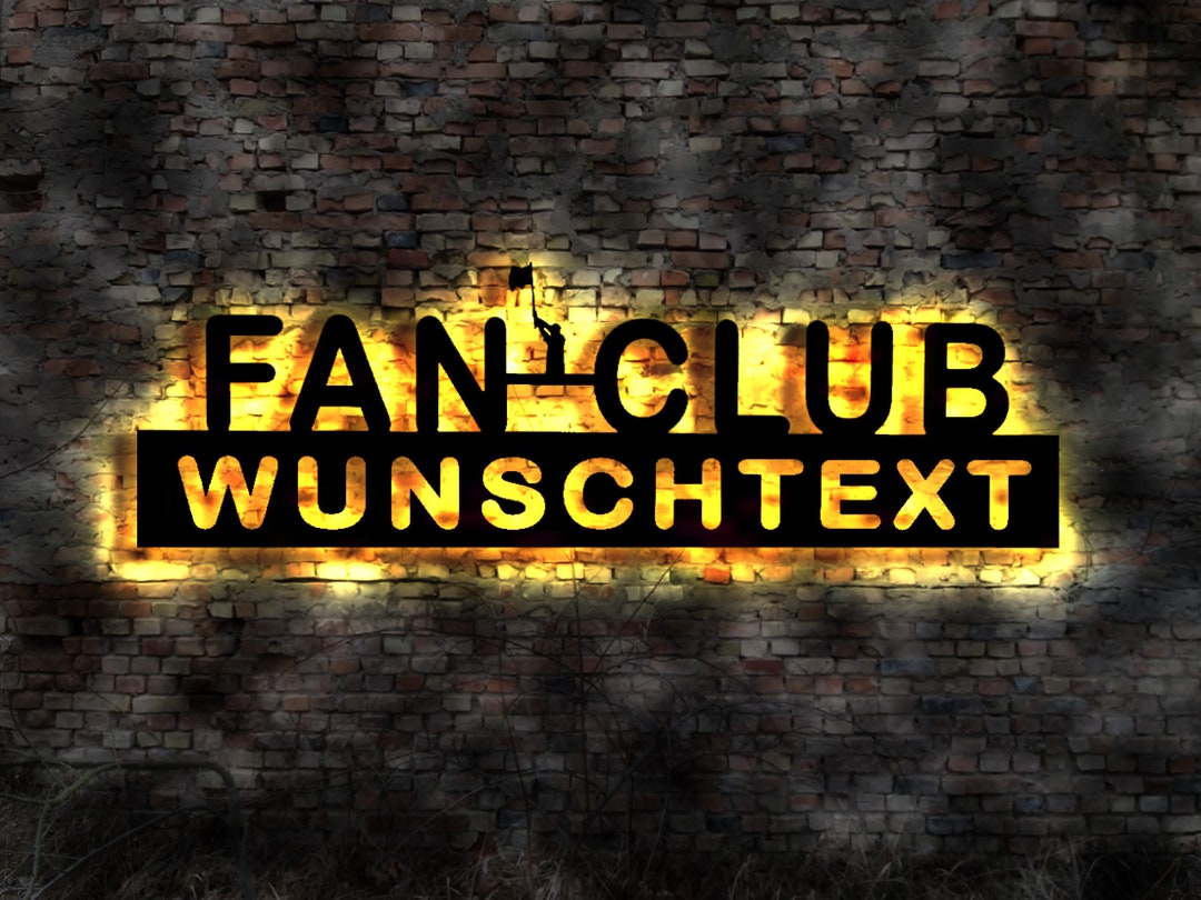 LED Neon Sign Fan Club Fans Fan Club Club Competition Athlete Sport ...