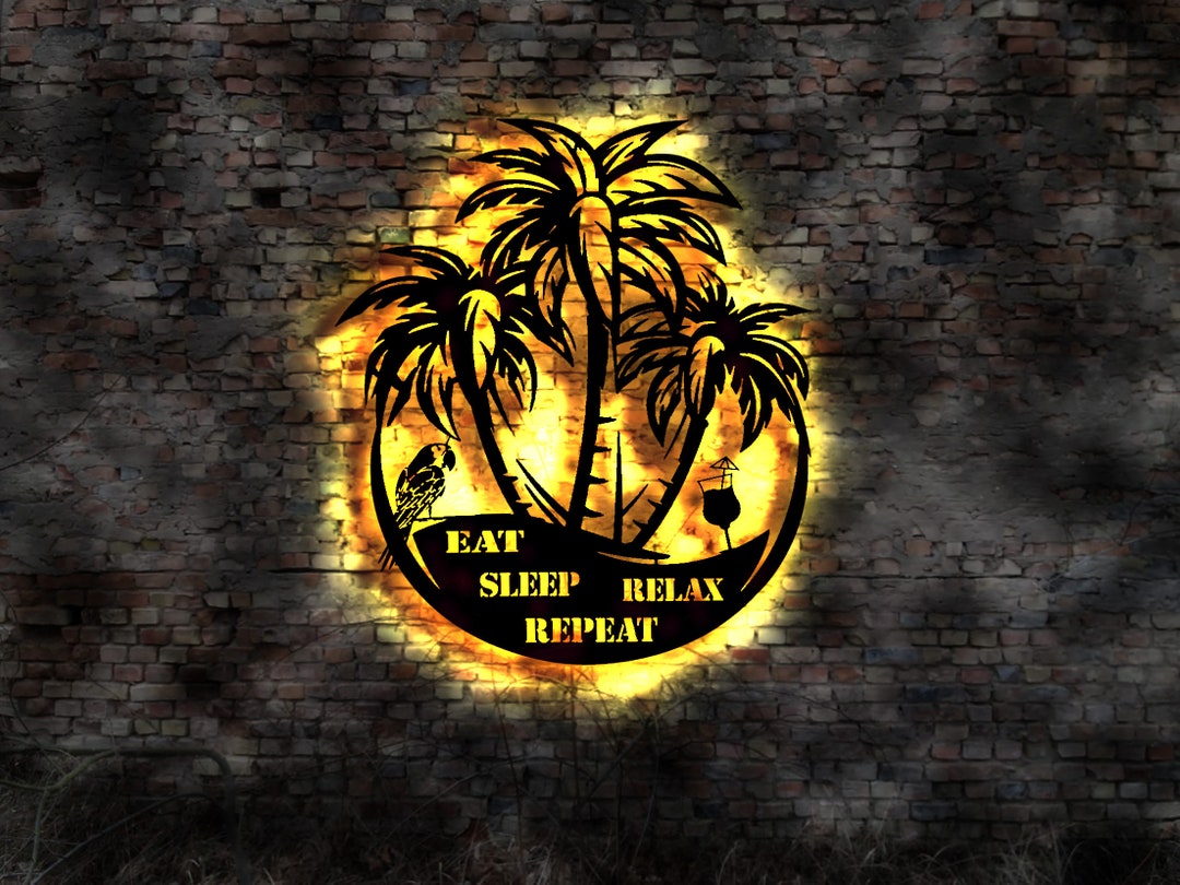 Eat Sleep Relax Repeat Lounge Neon Sign No Neon Sign Neon Advertising ...