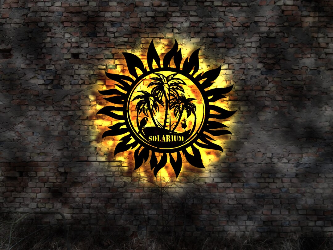 Neon Sign LED Mural Illuminated Sign Solarium Tanning Bed Glasses ...