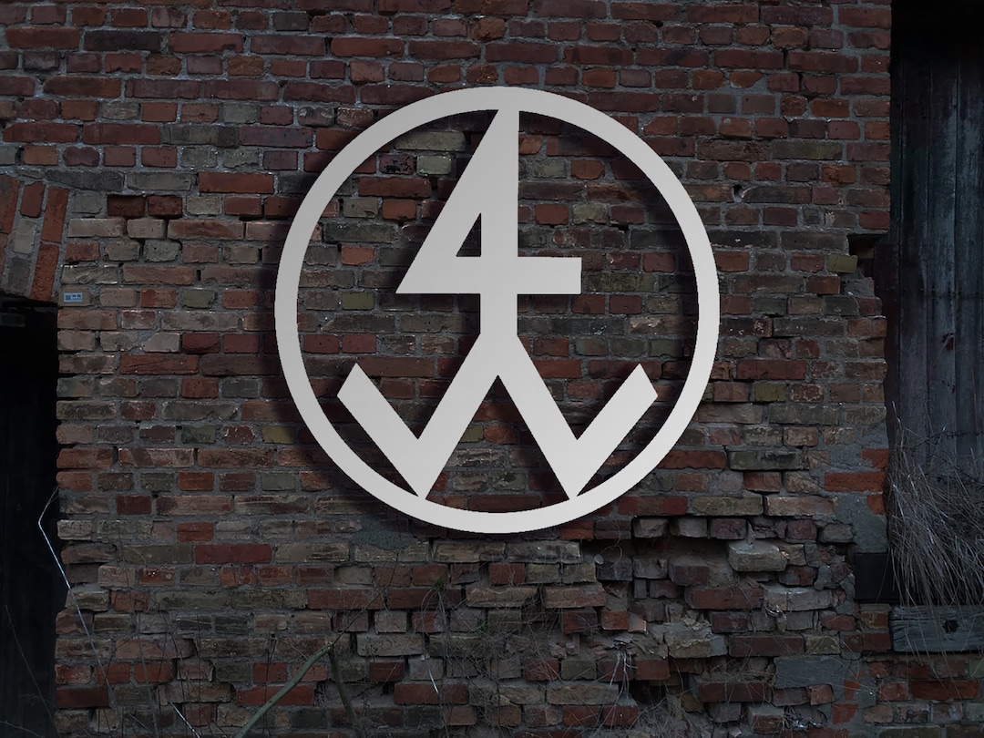 Stainless Steel Wall Picture Sign Stonemason Guild Sign Round Guild ...