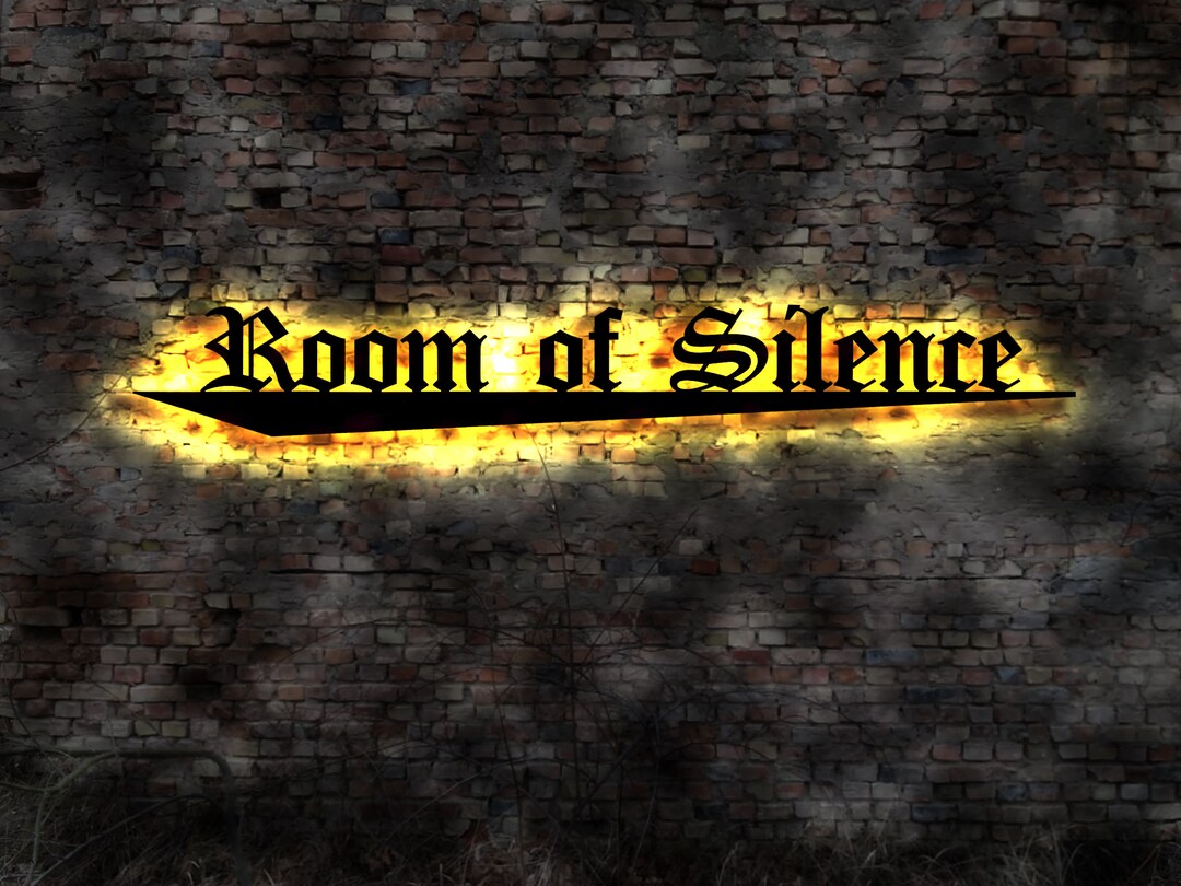 Room of Silence Illuminated Sign Sign Meditation Room of Silence Church ...