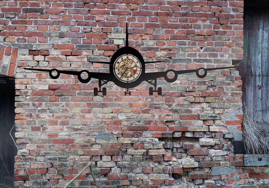 Wall Clock 3D Hangar Sign Pilot Name Plate Individual Airplane Sign ...
