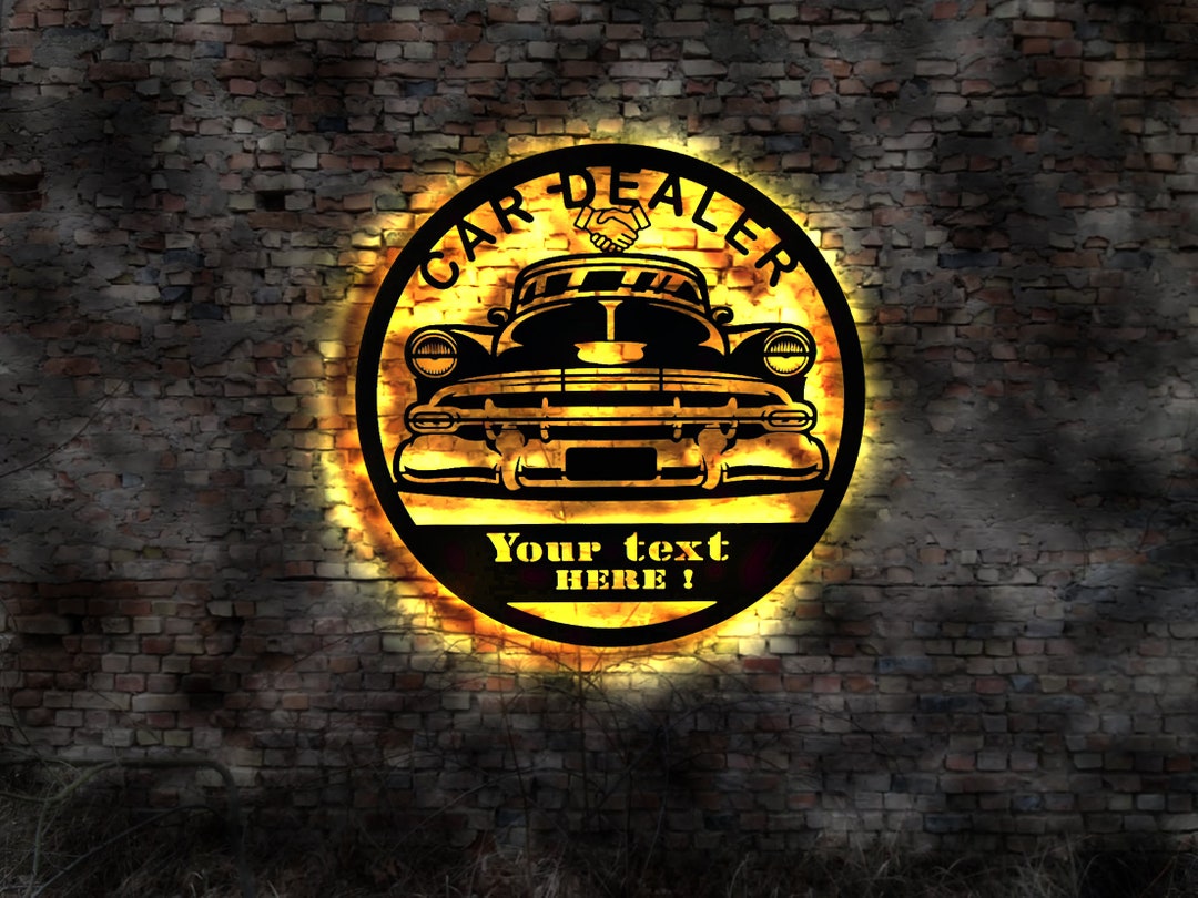 Illuminated Sign Display Sticker Car Dealer Car Trade Car Cars Sales ...