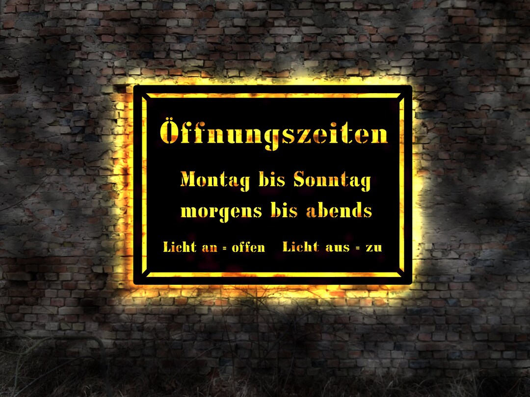 3D LED Sign Opening Times Funny Funny Joke Item Funny Signs Open Closed ...