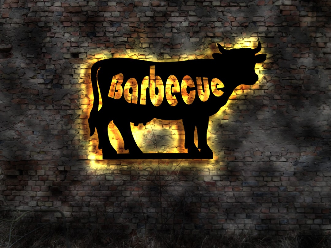 Cow Cow Beef Restaurant BBQ Neon Sign Grill Snack Bar Neon Sign ...