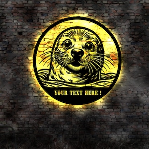 Neon Sign Logo Sign Seal Otter - Etsy