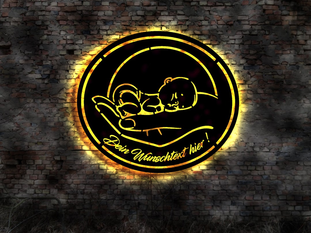 Illuminated Sign Newborn Nursery Childcare Sign Kindergarten Toddler ...