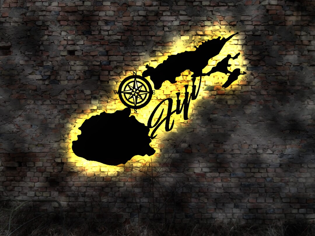 Skyline Fiji Fiji Islands LED Wall Mural Wood City AK Map Map City Map ...