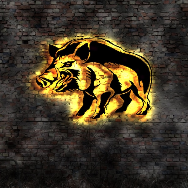 Wild Boar Neon Sign - Etsy