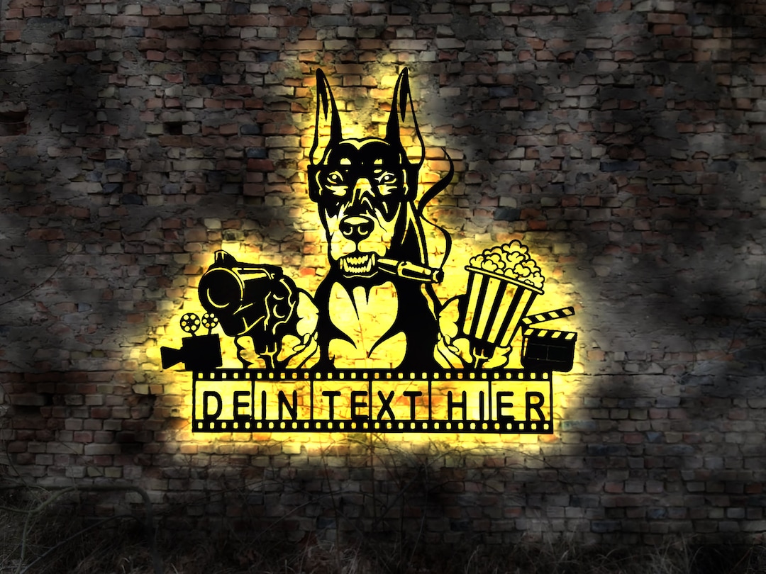 LED Cinema Cinema Popcorn Decoration Wall Tattoo Movie Film Tin Sign ...