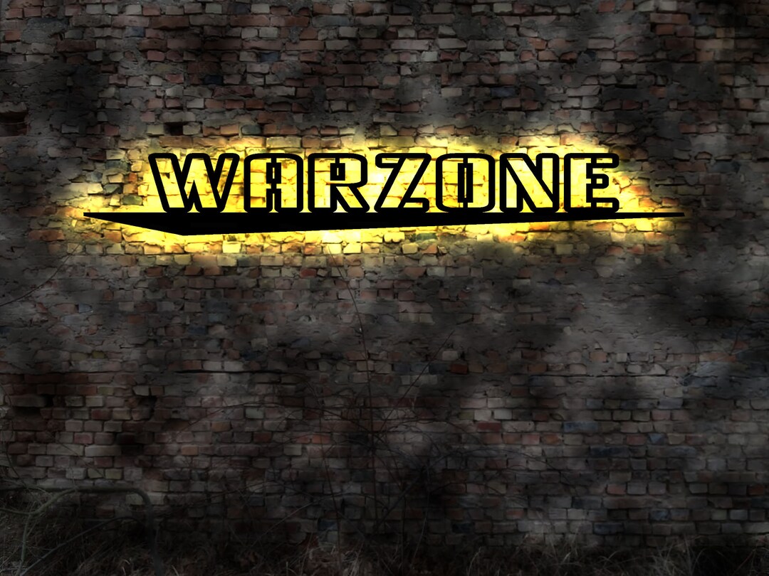 LED Sign Warzone Illuminated Sign Gamer Sign Gaming Sign Gamer Console ...