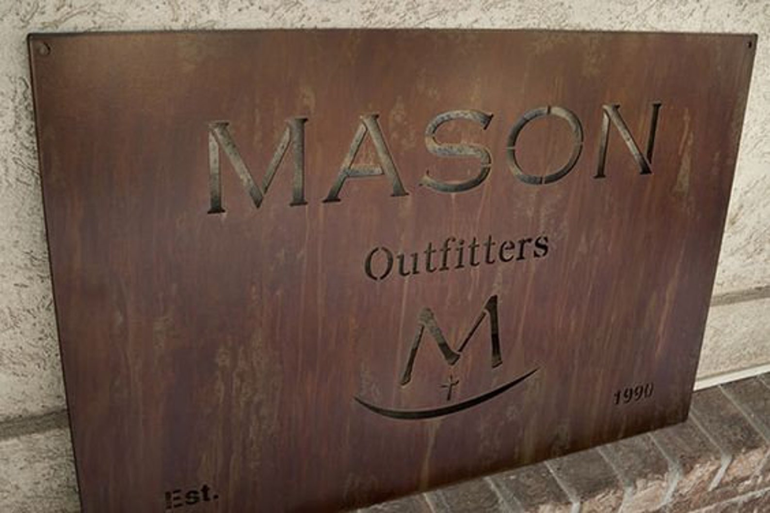 Custom Rusted Metal Sign Personalized Metal Signs Farm Signs Farm Signs ...