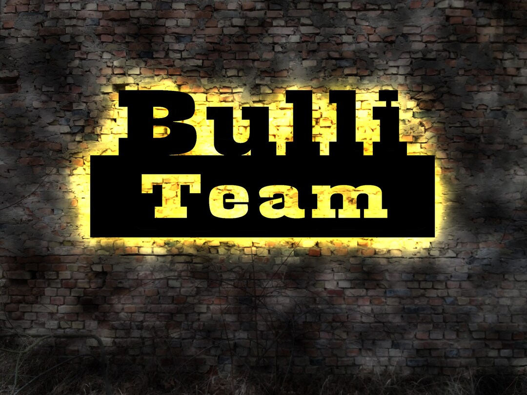LED Illuminated Sign Bulli Team Sign Vintage No Sticker Company Sign ...