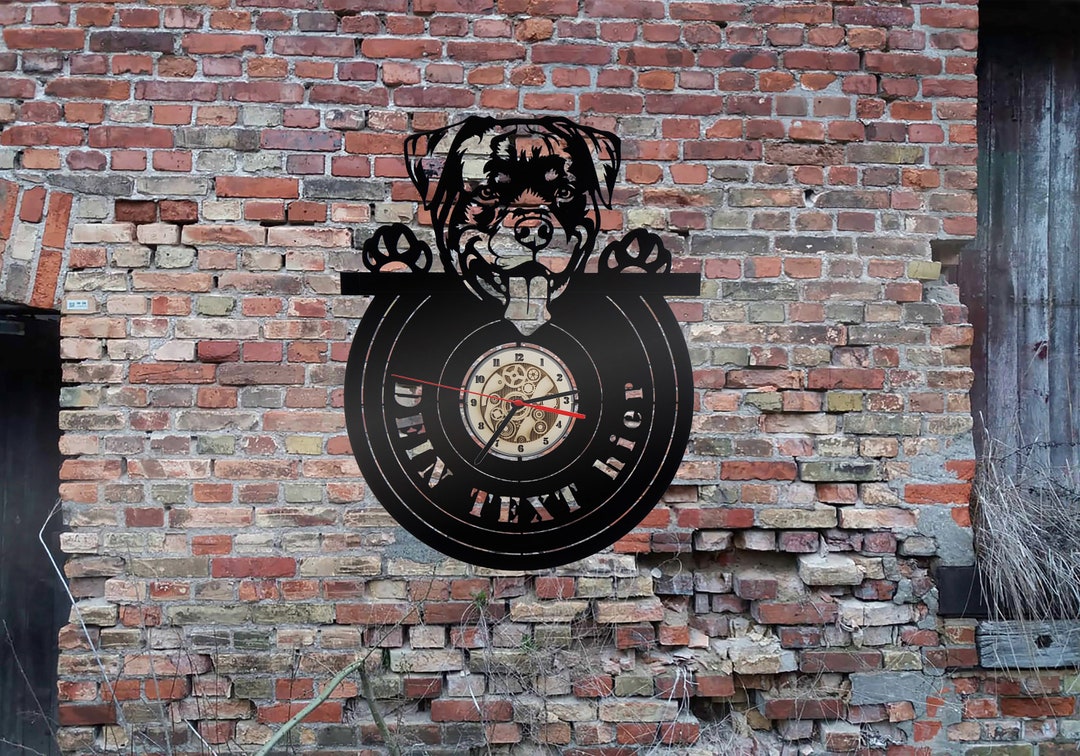 Rottweiler Wall Clock Clock Wooden Clock Clock Face Clock Wood Wrist ...