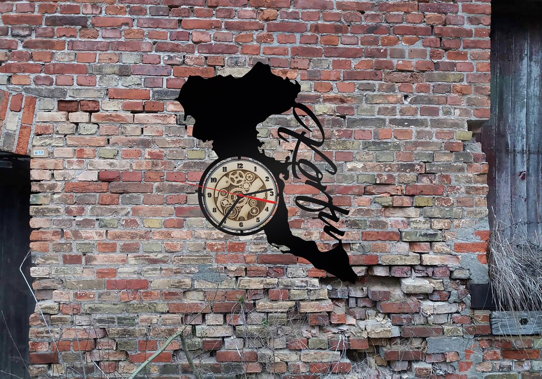 Corfu Island Wall Clock Clock Wooden Clock Clocks Dial Clock Wood ...