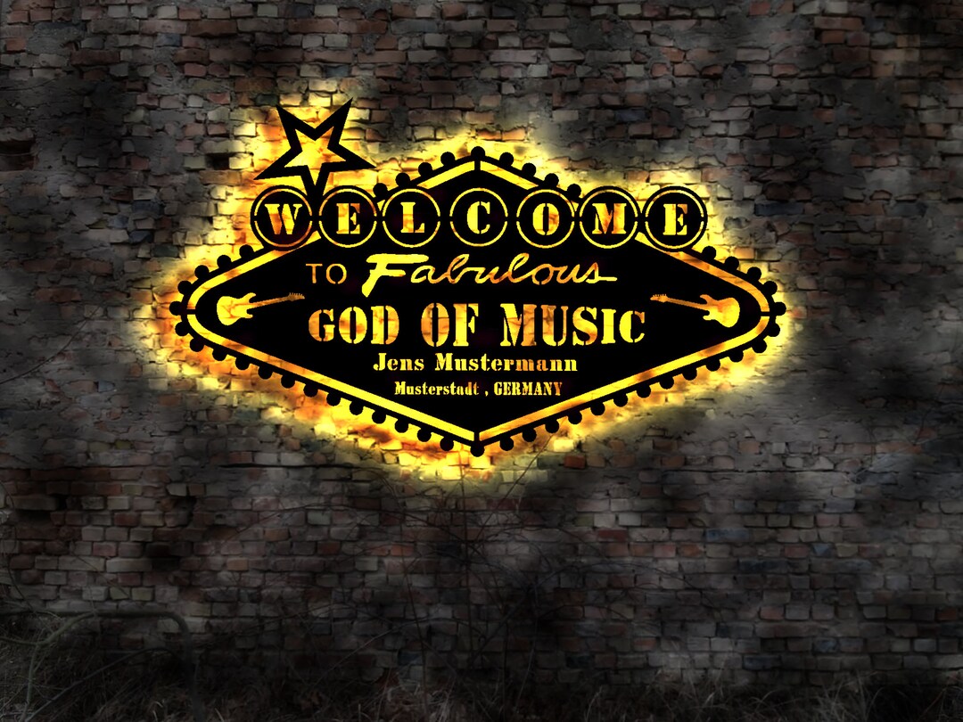 Neon Sign Musician Sign Sheet Music Stand Guitar Singer Band Drummer ...