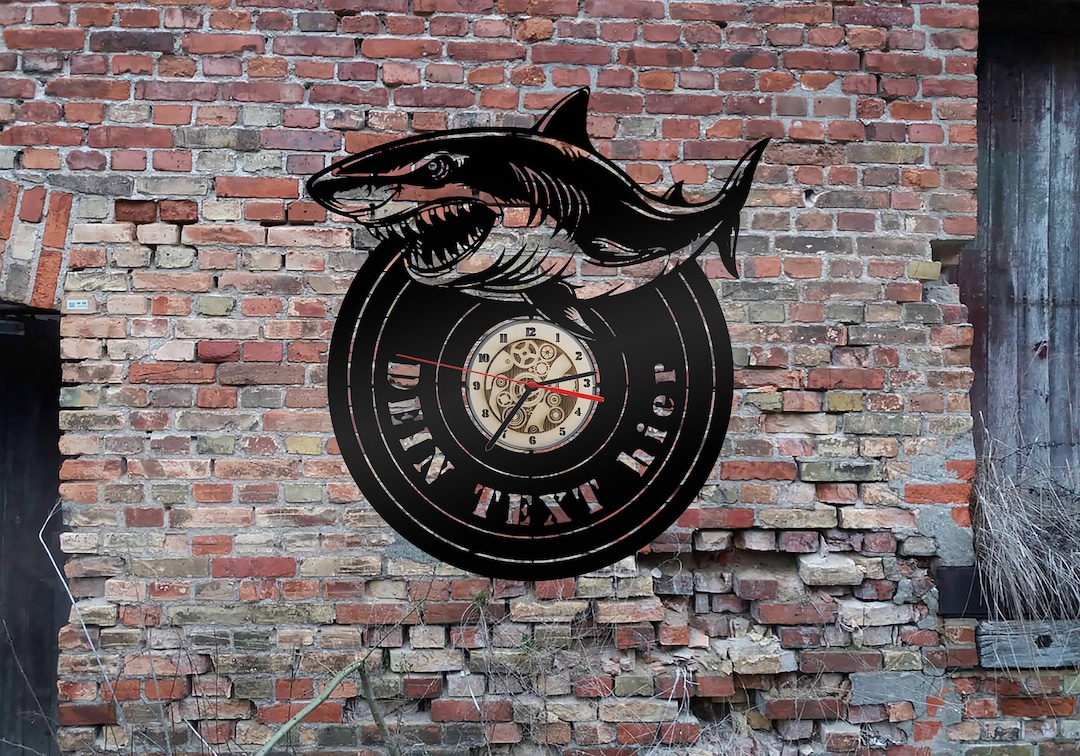 Clock Wall Clock Clocks LED Mural Shark 3D LED Customizable Custom - Etsy