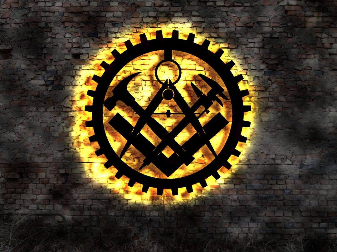 LED Sign Mechanic Guild Sign Round Guild Sign Logo Emblem Sign Guild - Etsy